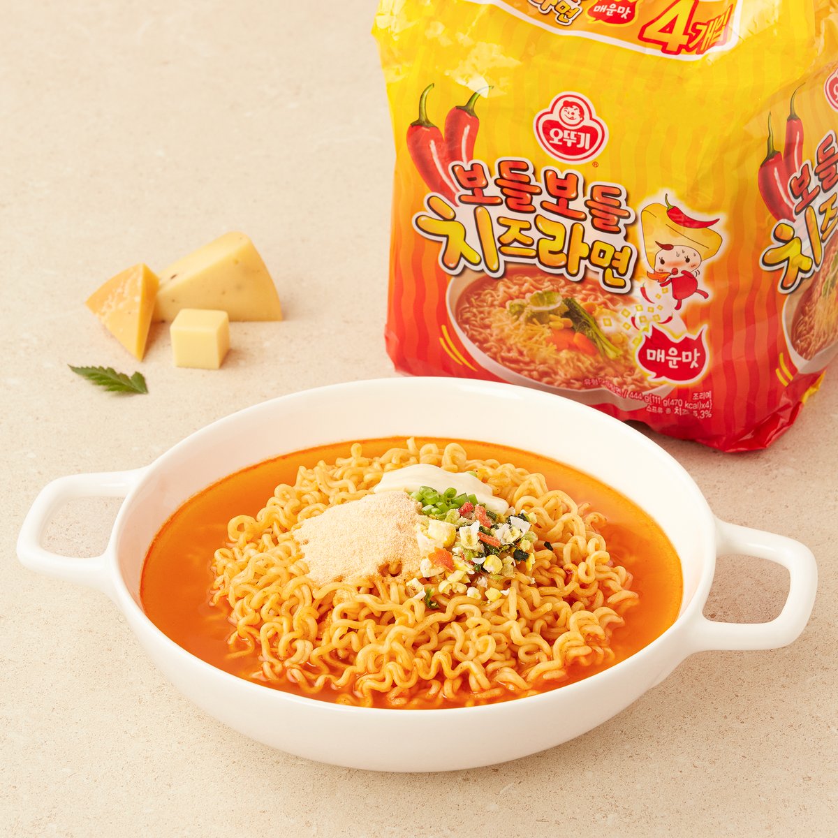 [이마트 단독]오뚜기 보들보들 치즈라면 매운맛 111g*4개 - SSG.COM
