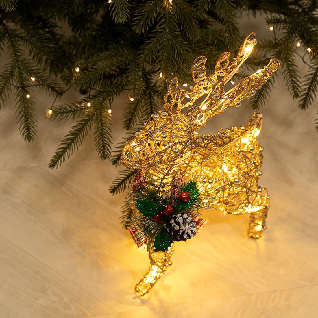 LED 글리터 사슴 로즈골드 40cm 24V 크리스마스 장식, 믿고 사는 즐거움 SSG.COM