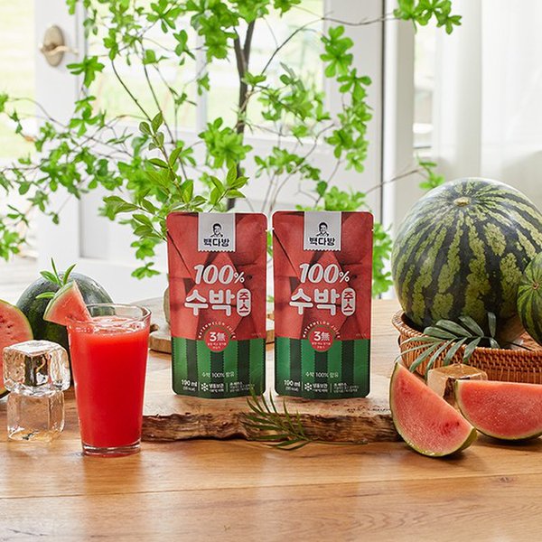 [빽다방]100% 수박주스 190ml * 20팩 - SSG.COM