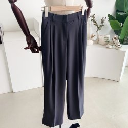 LS0170 S-2XL/3기장 더블핀턱 뒷밴딩 와이드 슬랙스 팬츠 - SSG.COM