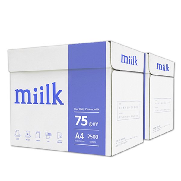 밀크(Miilk) A4용지 75g 2박스(5000매) - SSG.COM