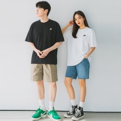 나이키 NSW 클럽 반팔 티셔츠 블랙 AR4997-013 - SSG.COM