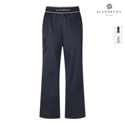 [70%가격인하] 네이비 여성 니트 오비 밴딩 와이드 팬츠 821C1PF355_NA - SSG.COM