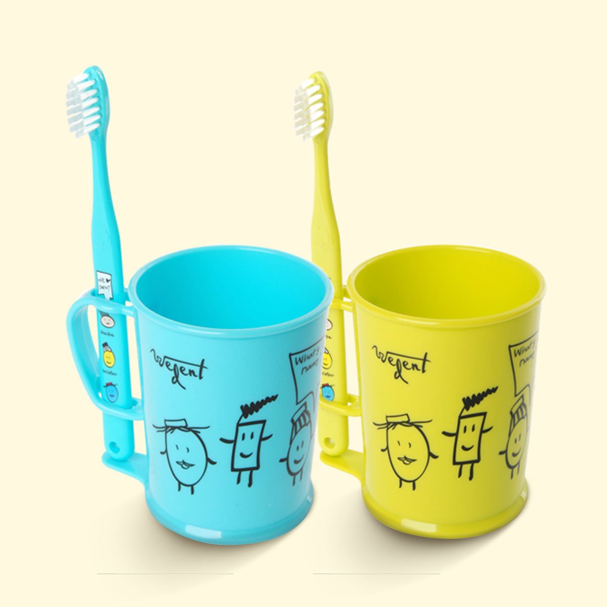 ♥[위덴] 더블 양치컵세트+칫솔 2P (양치컵 2P+칫솔4P) - SSG.COM