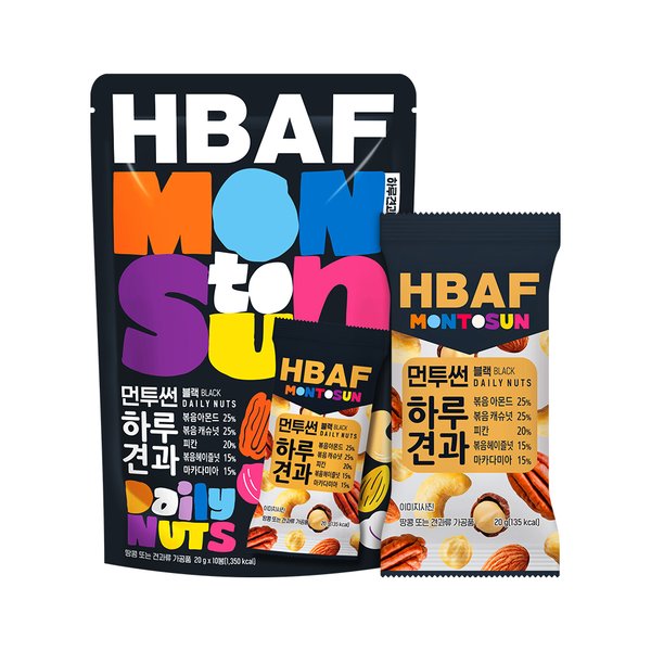 HBAF 하루견과 블랙 20g*10입 - SSG.COM