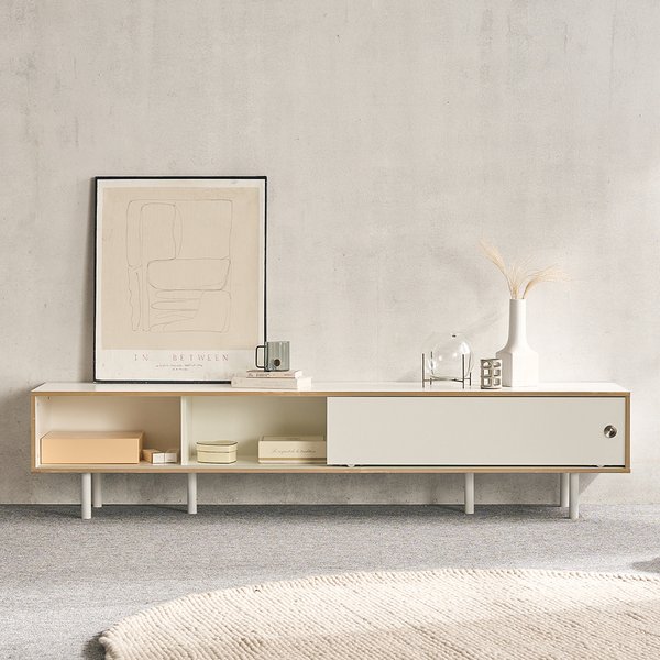 [무료배송] ON 아르노 풀바디 E0 LPM 뉴트로 거실장 2000 화이트 - SSG.COM