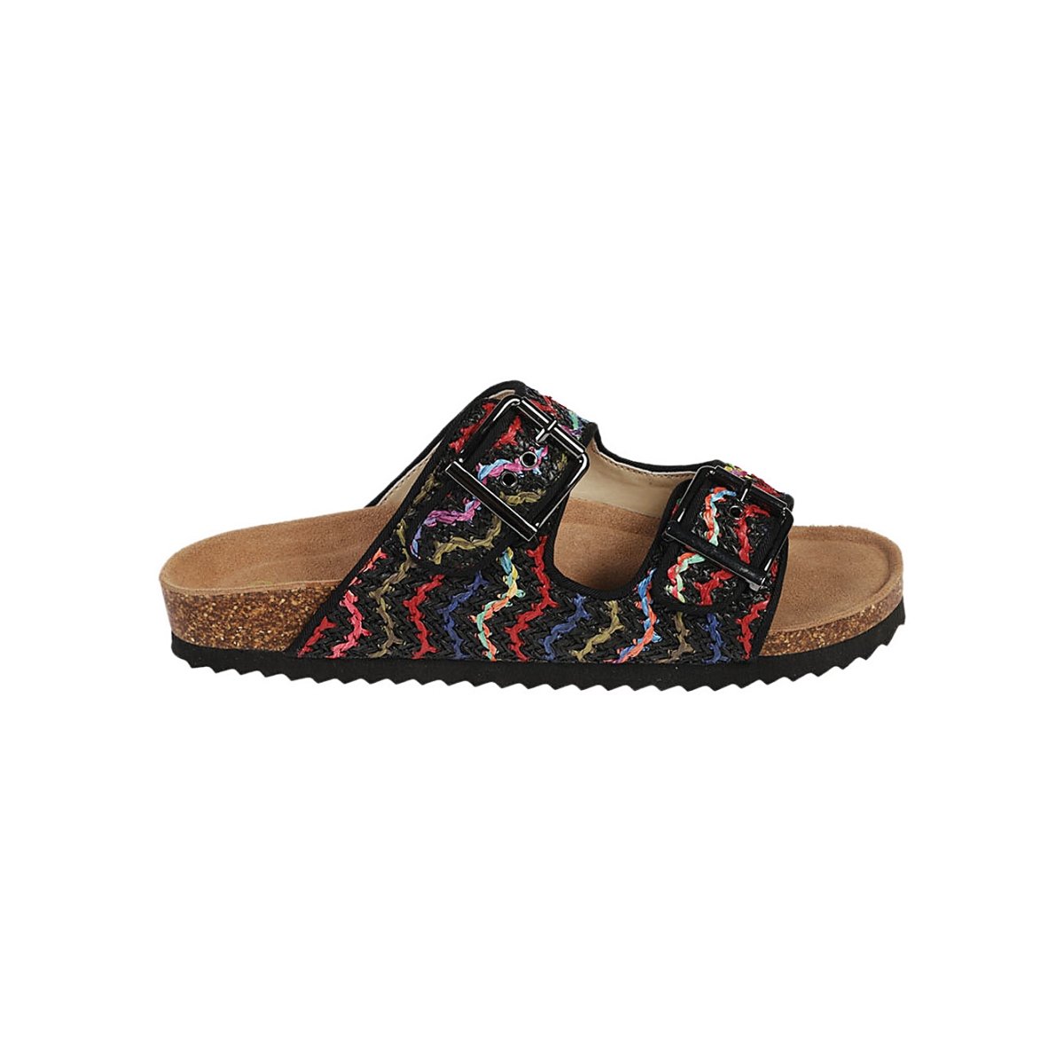 컬러스 오브 캘리포니아 Colors of California Sandals Black Flat Sandals ...