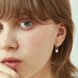 BB 자물쇠 락 실버925 원터치 귀걸이 - SSG.COM