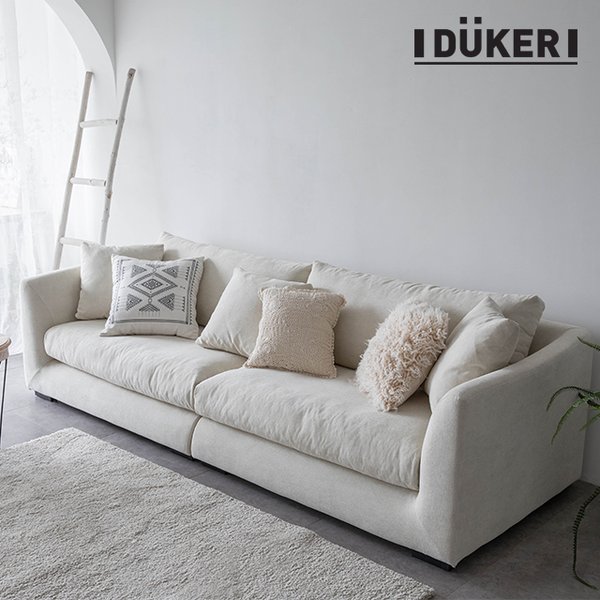 1+1커버 증정 DK090 4인 크림 아이보리 풀커버 패브릭 소파 - SSG.COM