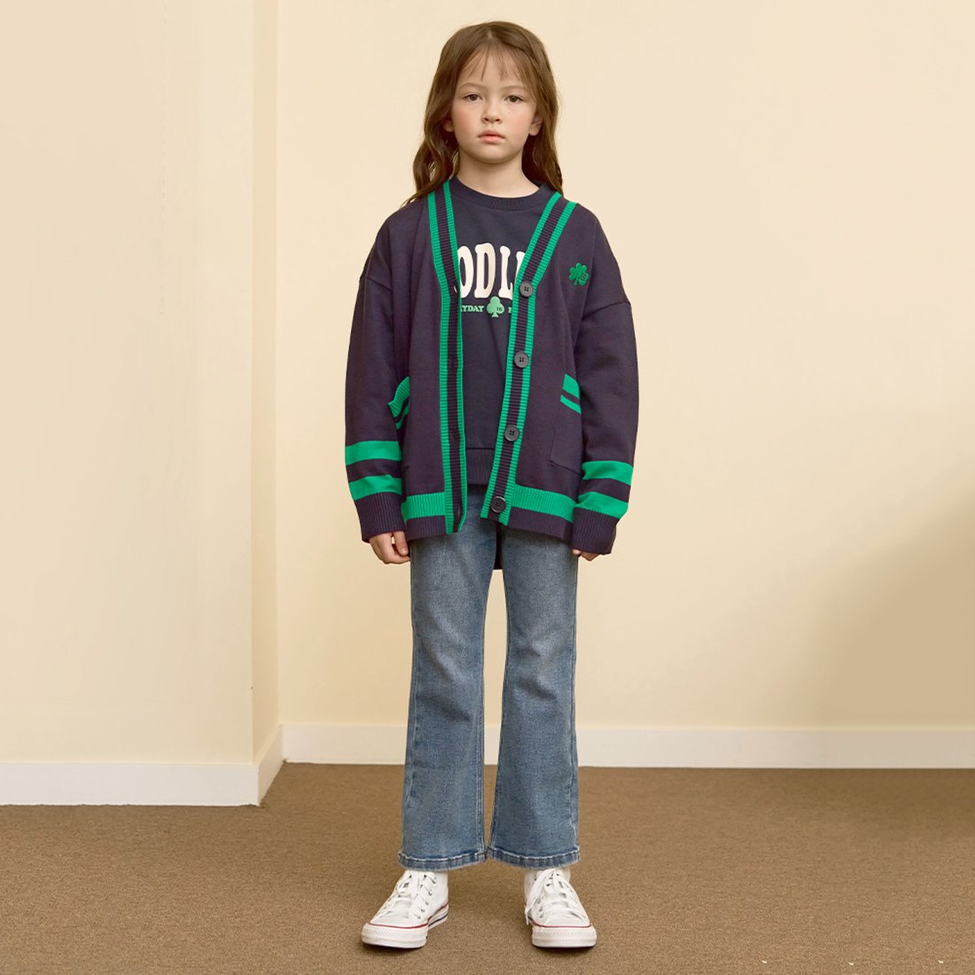 [50%+8%즉시할인][인디고키즈] 그린포인트 롱 가디건 IKCK23W01_7358, 신세계몰