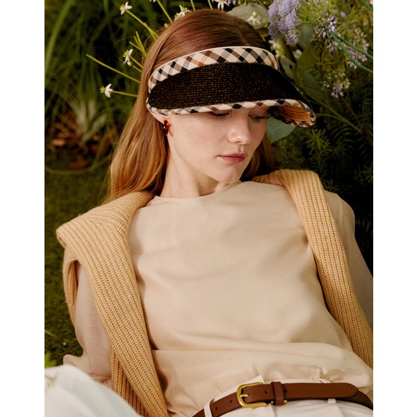 [23SS] [DAKS HAT][Helena] 헬레나 블랙 스트로 체크라인 DBHE3E131BK - SSG.COM