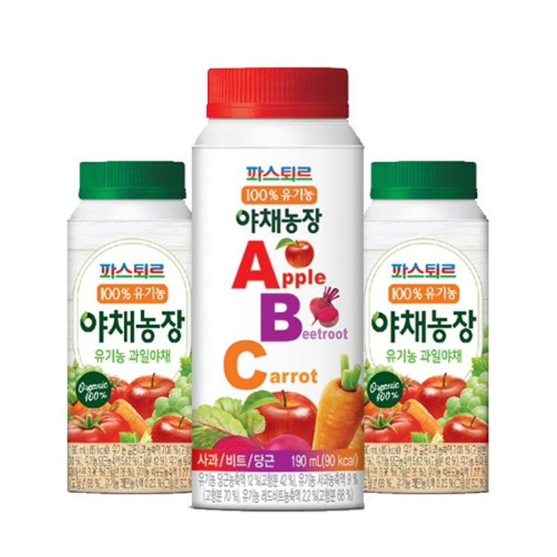 파스퇴르 유기농 야채농장190ml (ABC주스12개+과일야채12개), 믿고 사는 즐거움 SSG.COM