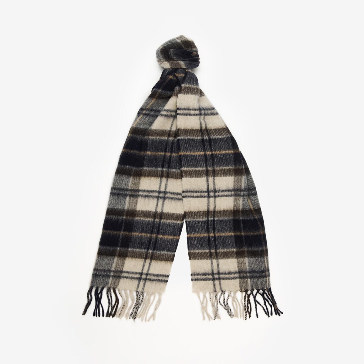 [22FW] 바버 울 캐시미어 네이비 브라운 타탄 스카프/BARBOUR WOOL CASHMERE TARTAN SCARF ...