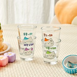 [버터샵] 밀크캣 페이스 유리 소주잔 4P SET - SSG.COM