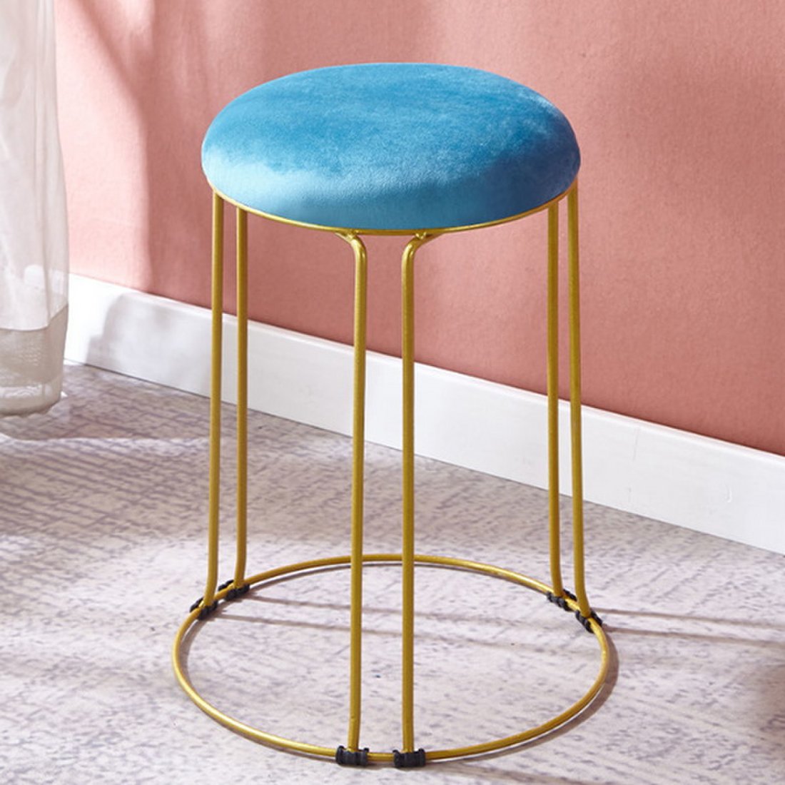 감성 골드 벨벳 원형 스툴 2P세트 (블루)-디작소[무료배송], 믿고 사는 즐거움 SSG.COM