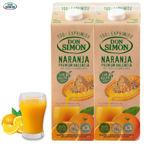 돈시몬 100% NFC 착즙주스 오렌지주스 2L 2팩 - SSG.COM