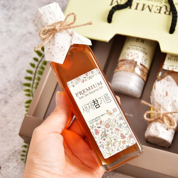 [새재참기름]참기름180ml+참기름180ml+볶음참깨60g 세트 - SSG.COM