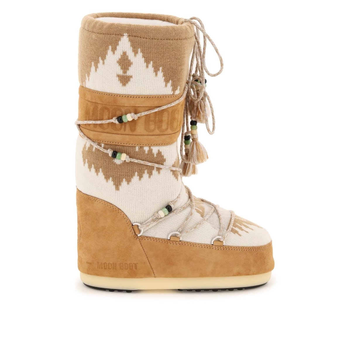 FW22 알라누이 Padding Boots Alanui icon knit apres-ski boots x moon boot ...