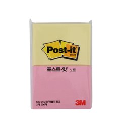 3M 포스트잇 653-2(노랑/분홍) - SSG.COM