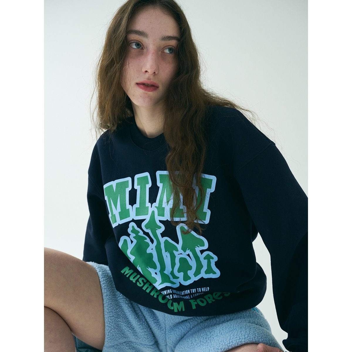 MIMI FOREST SWEAT SHIRTS/NAVY - SSG.COM