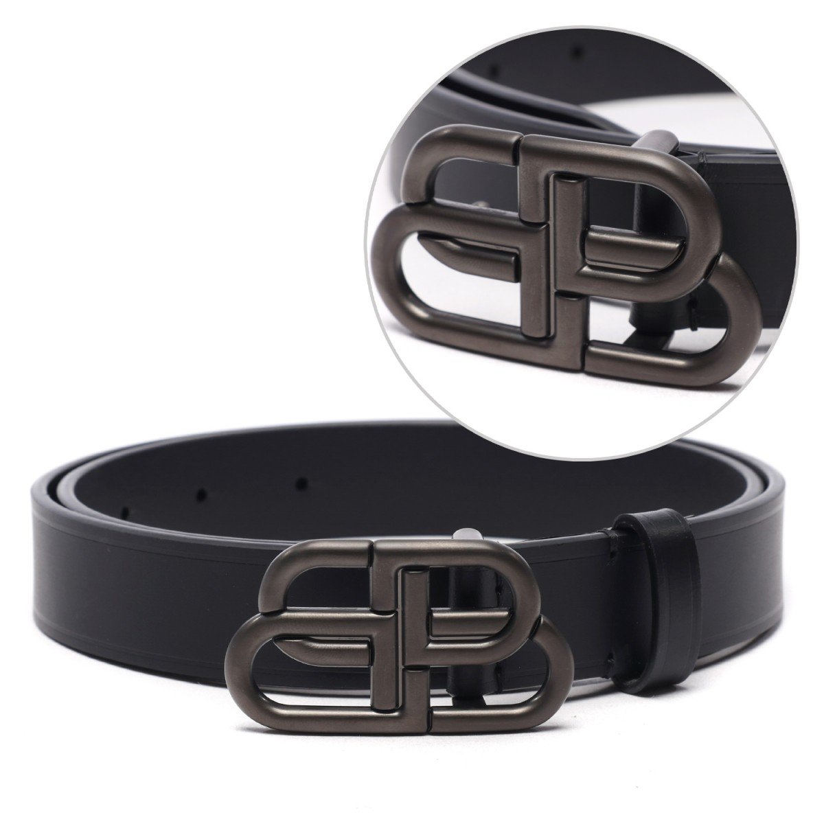 [발렌시아가] 여성 BB 로고 씬 벨트 (581690 1CH0J 1000 23F) - SSG.COM