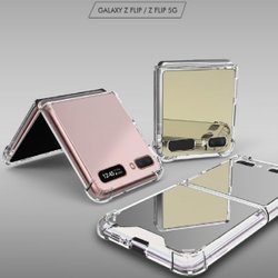 플라핏 갤럭시 Z플립/Z플립 5G 더블 믹스 미러링 에어 쿠션 하드 젤리 케이스 측면젤리 전면하드 - SSG.COM