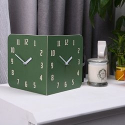 Morden Retro Round Corner Clock (Forest Green) - SSG.COM