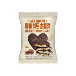 마롱 하트밤맛초콜릿 과자간식 57g x 12개 - SSG.COM
