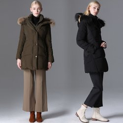 2SET [르오트(LeOT)] 천연라쿤퍼 레이어드 다운 패딩점퍼 - SSG.COM