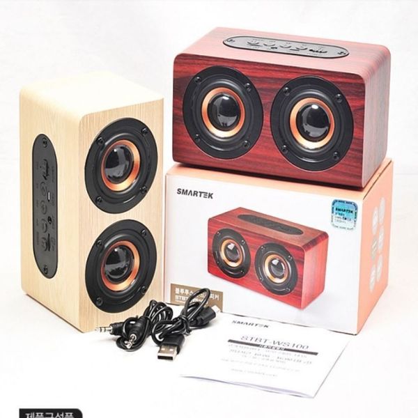 스마텍 블루투스 우드스피커 STBT-WS100(다크브라운) - SSG.COM