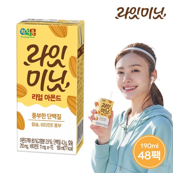 [유통기한 10월20일][무료배송]라잇미닛 리얼 아몬드 190ml*48입 - SSG.COM