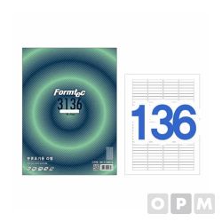고품질 폼텍 라벨136칸100매 LS-3136/분류표기용 46x8mm - SSG.COM