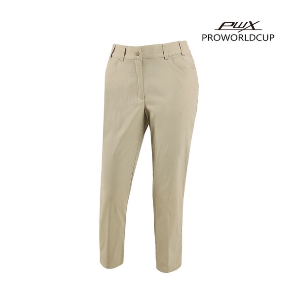 [본사공식] 프로월드컵 Q221-7621-1DI 여성 벨트형 9부 팬츠 경량 스트레치 신축성 베이직 긴바지 허리밴딩 PWX - SSG.COM