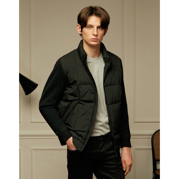 [22FW] 블랙 니트소매 하이브리드 구스다운 점퍼 (HZJU2D434 BK) - SSG.COM