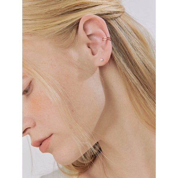 14K Simple Two Line Earcuff - SSG.COM