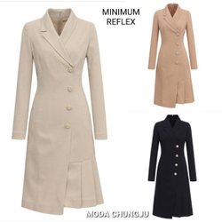 언발 넥 사이드버튼 디테일 유니크 원피스 MVAAWO2080 MD - SSG.COM