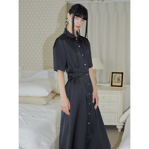 BK SILKY CROSS SHIRT DRESS - SSG.COM
