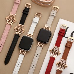 애플워치 8 7 6 5 4 3 SE 호환 크로스 골드 브릿지 메탈버클 가죽 스트랩 밴드 시계줄 38 40 41 42 44 45mm - SSG.COM