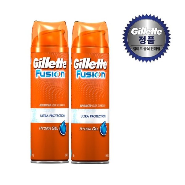 질레트 퓨전 하이드라젤 울트라 프로텍션 쉐이빙젤 195g 2개 - SSG.COM