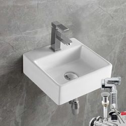 HLBATH 미니세면대 소형 세면기 사각 HDL005+부속4종 - SSG.COM