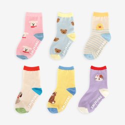 데일리 애니멀 키즈 삭스 6P - SSG.COM