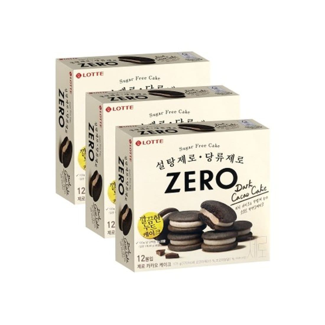 롯데제과 제로 카카오케이크 171g 12개입 x 3개 / 소프트케이크, 믿고 사는 즐거움 SSG.COM