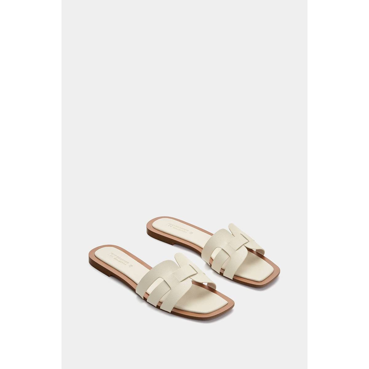 풀앤베어 플랫 크로스 샌들 1701/340 ECRU - SSG.COM
