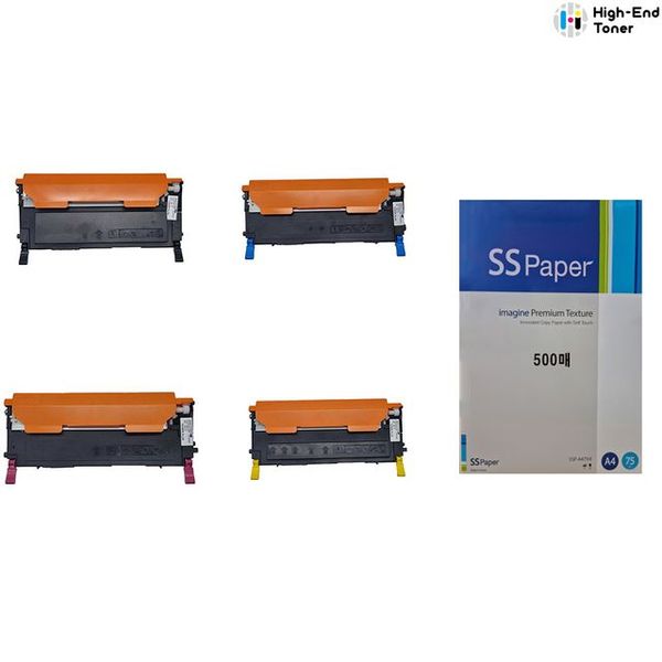 DDA 토너 삼성 CLP 325K 4색+복사용지 500매 - SSG.COM