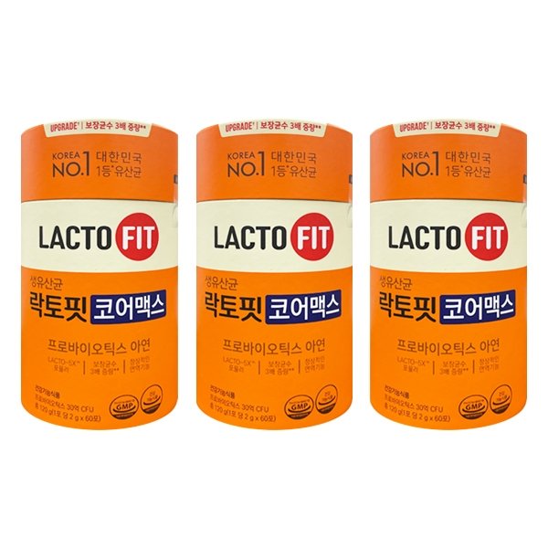 종근당건강 락토핏 생유산균 코어맥스 2g x 60포 x 3통 / 무료배송 - SSG.COM