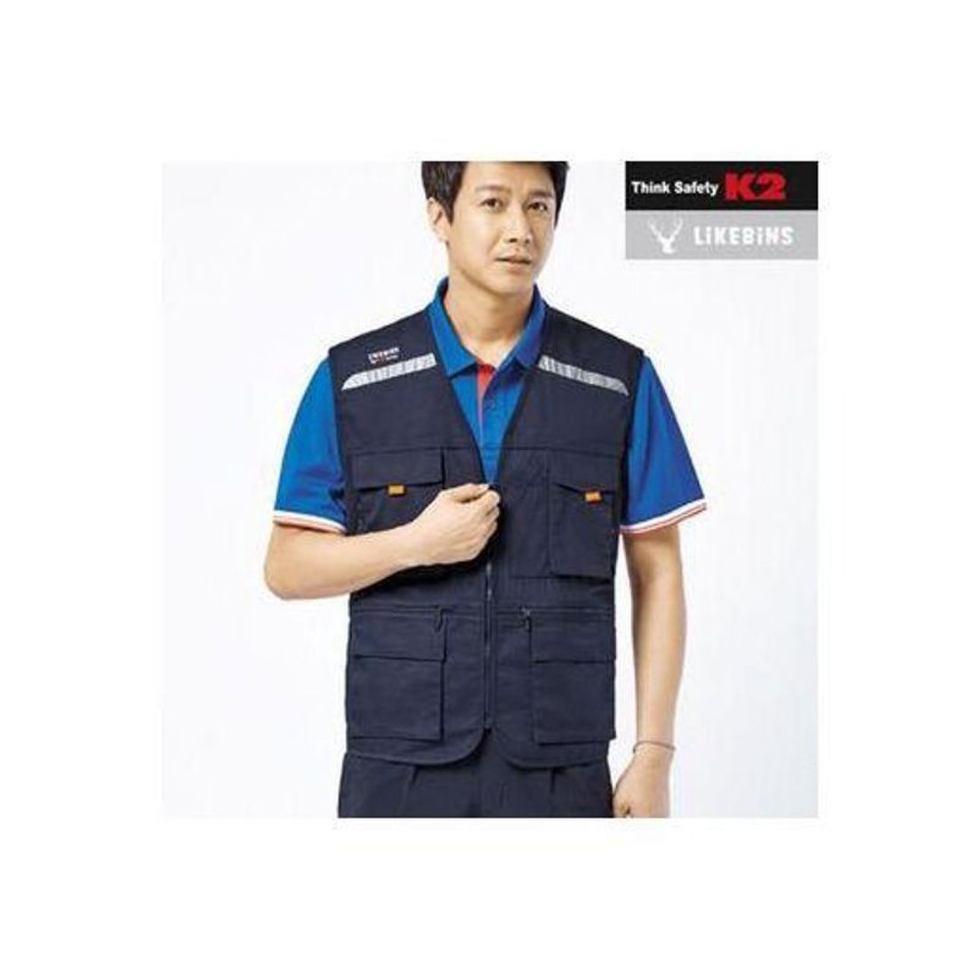 K2세이프티 라이크빈 LB2-612 조끼 워크웨어 네이비/그레이[28092194], 믿고 사는 즐거움 SSG.COM