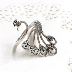 전체925 실버반지 꿈이 펼쳐지는 공작새 FREE SIZE - SSG.COM