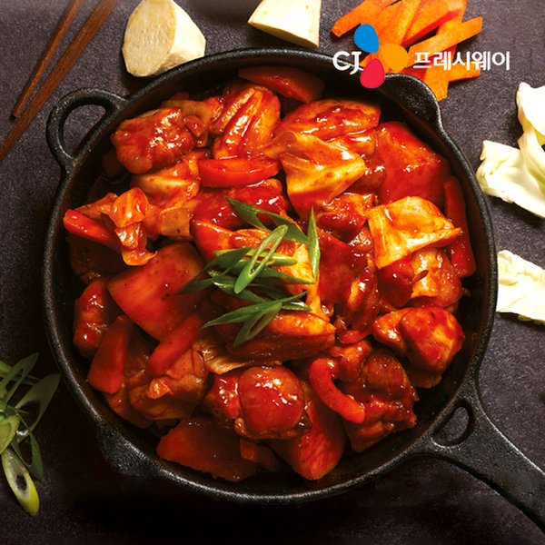 [CJ프레시웨이]이츠웰 부쳐스킷 닭갈비 밀키트 560g x 5팩 - SSG.COM