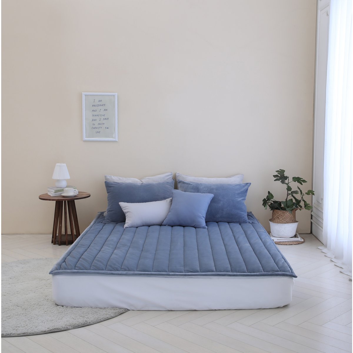 브룸 내몸을 착! 감싸는 밀착 극세사 패드Q BL - SSG.COM