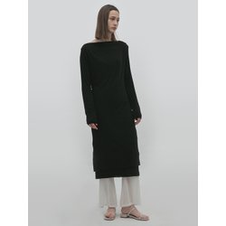 LAYERED JERSEY DRESS (BLACK) - SSG.COM